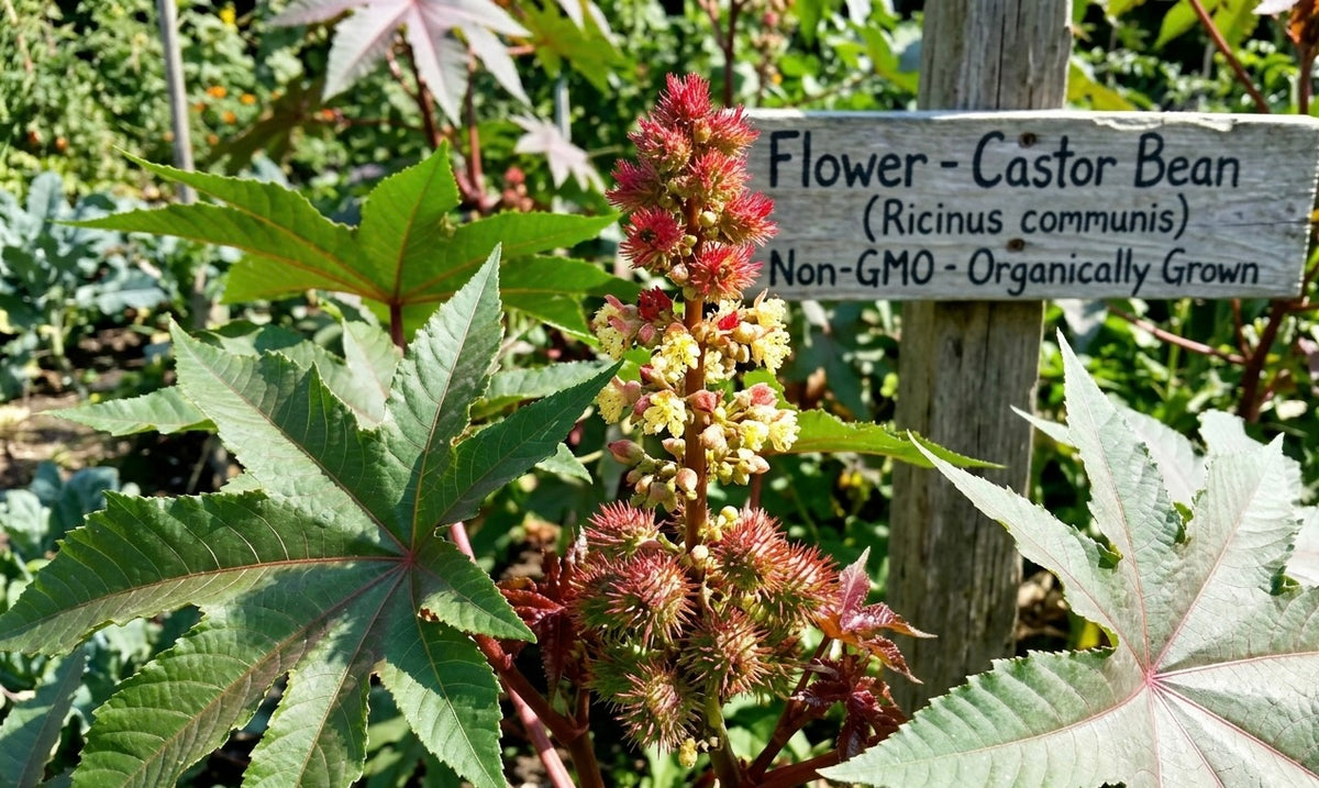 Flower - Castor Bean (Ricinus communis) Non-GMO - Organically Grown ...